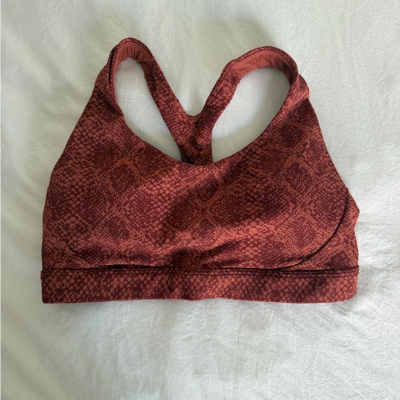 Athleta | Intimates & Sleepwear | Athleta Burgundy Snake Print Sports ...